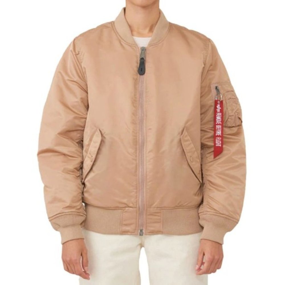 Alpha Industries Rose Gold Reversible Ma-1 Bomber Fli… - Gem